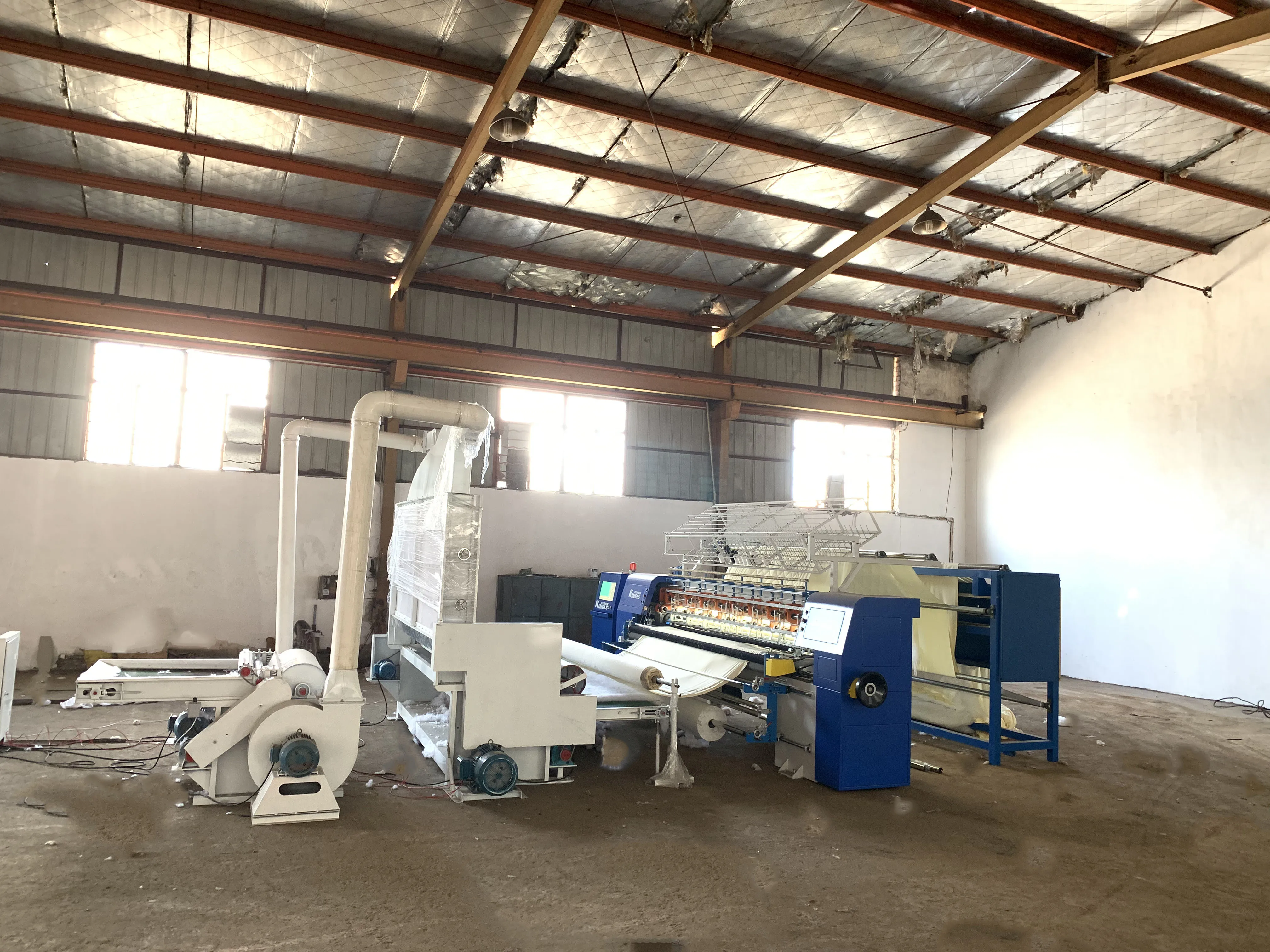 Air Lay Fiber Line Automatic Computerized Shuttle Multi Needle Quilting ...