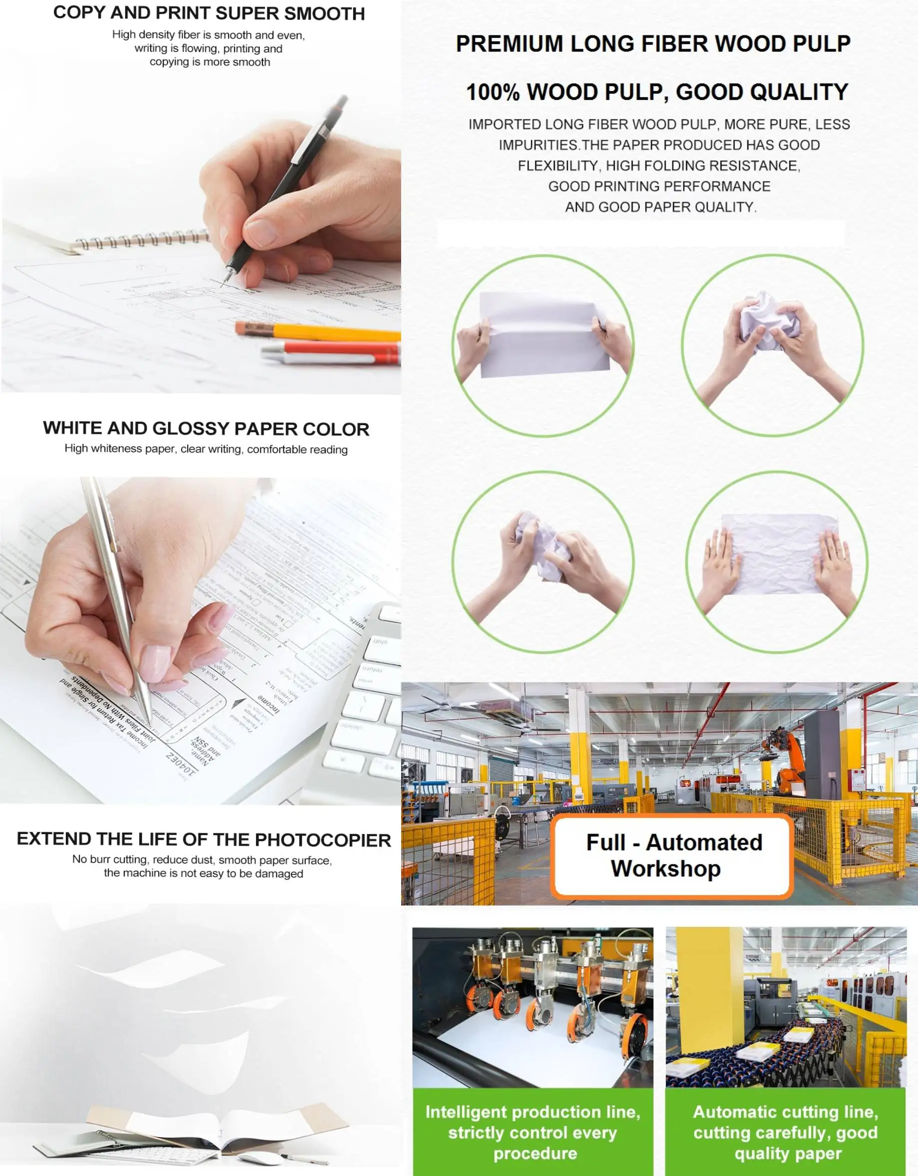 Grade A Printing Paper 500 Sheets/ream High Quality 80gsm A4 Copy / A4 ...