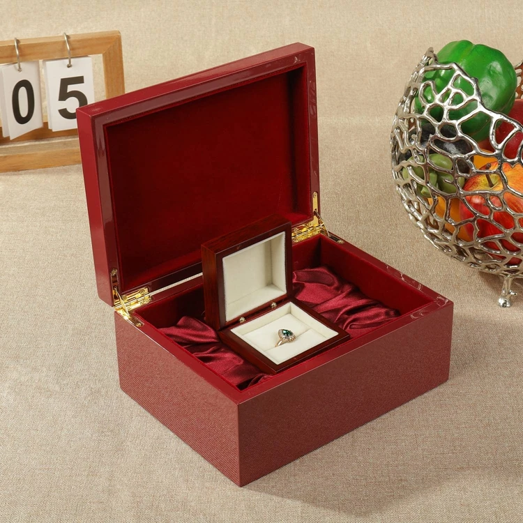 High Quality Jewelry Box Packing Wood Custom Laser Logo Paint MDF ...