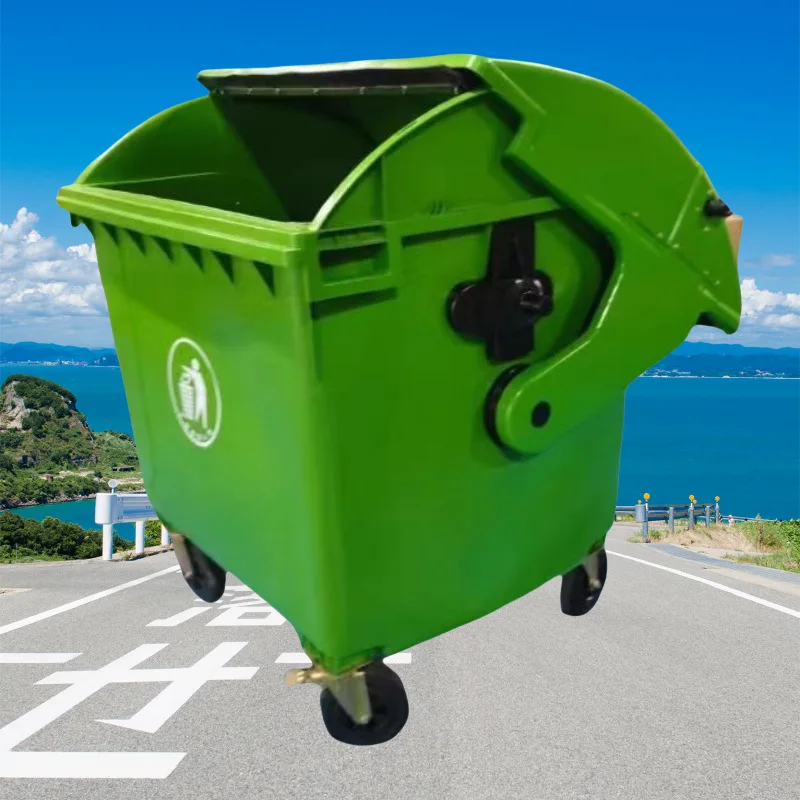 Factory Direct 1200L Standing Structure Outdoor Moveable Garbage Bin ...