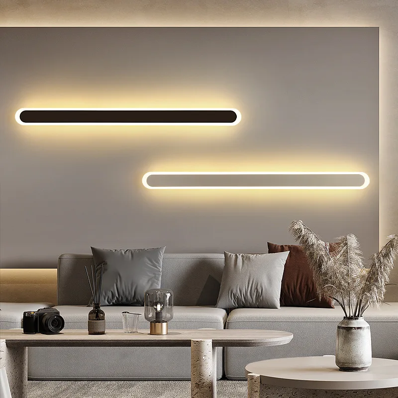 Nordic Led Wall Lights Indoor Hotel Wall Mounted Bedside Lamp 60cm 80cm ...