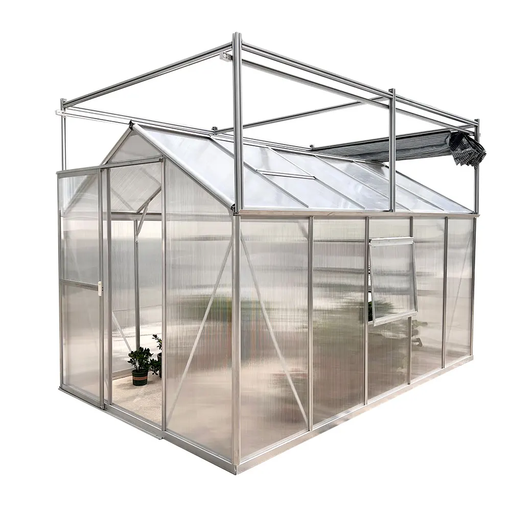Skyplant Outdoor Polycarbonate Aluminium Frame Small Garden Greenhouse ...