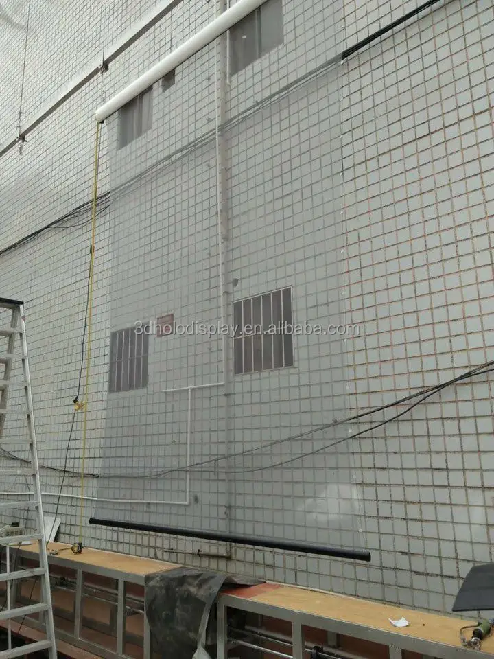 Transparent Holographic Mesh Projector Screen - 3D Hologram Display