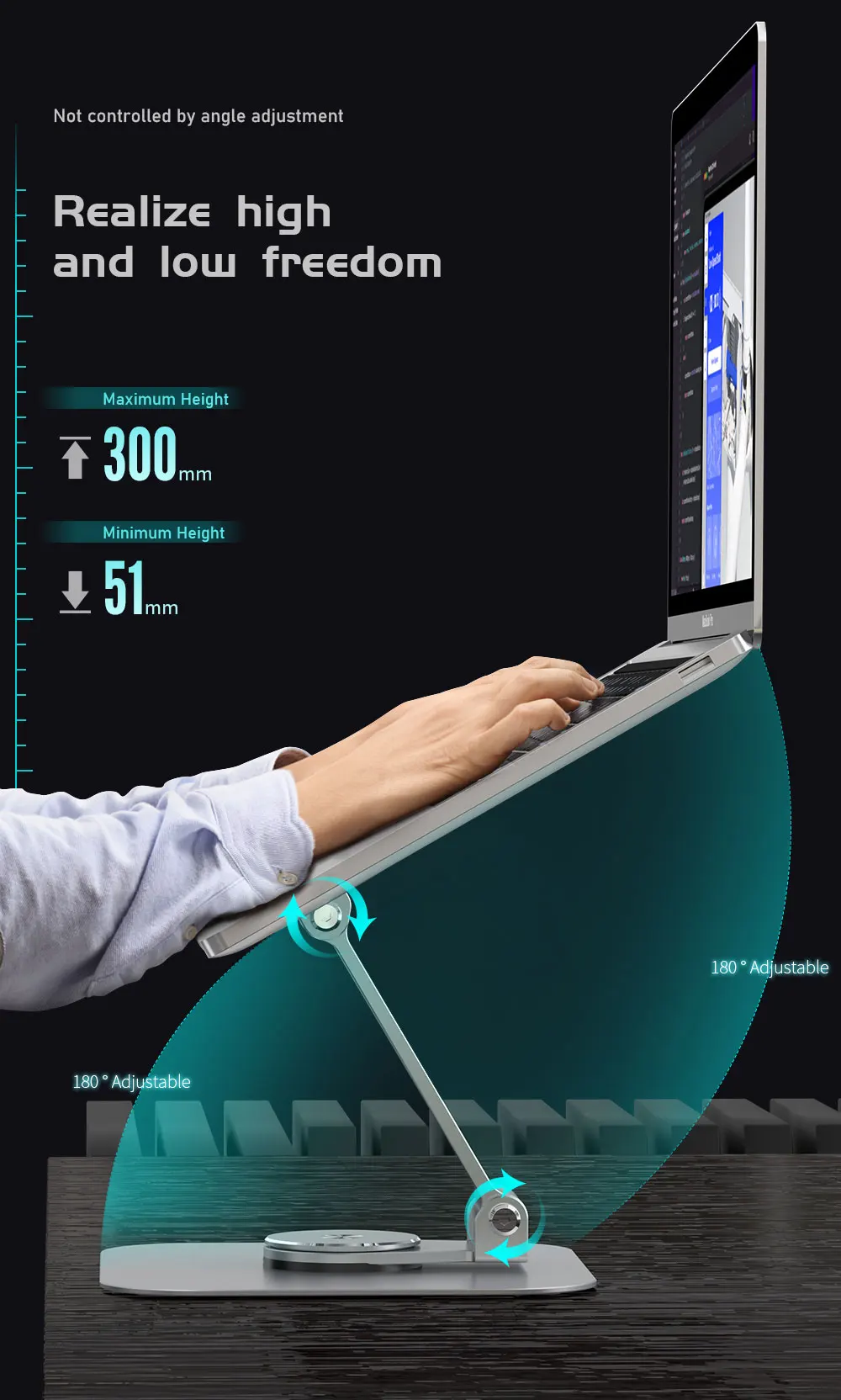 Foldable Laptop Stand Adjustable Laptop Stand Aluminium Adjustable ...