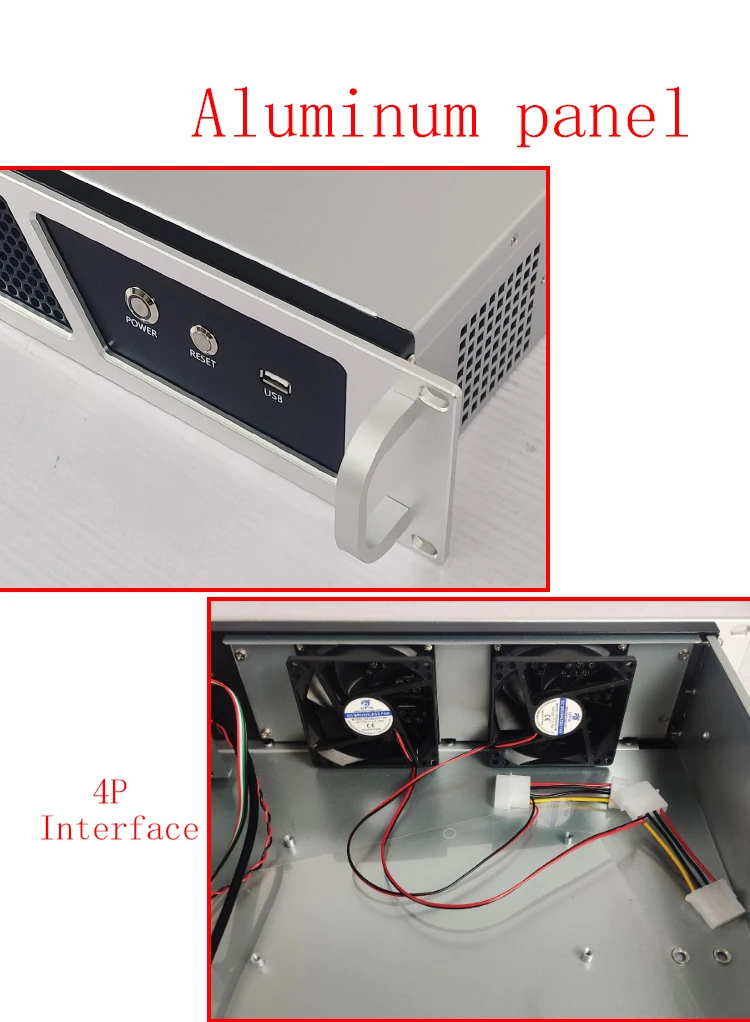 Industrial 2U Rackmount Server Case with ATX Support & HDD Slots