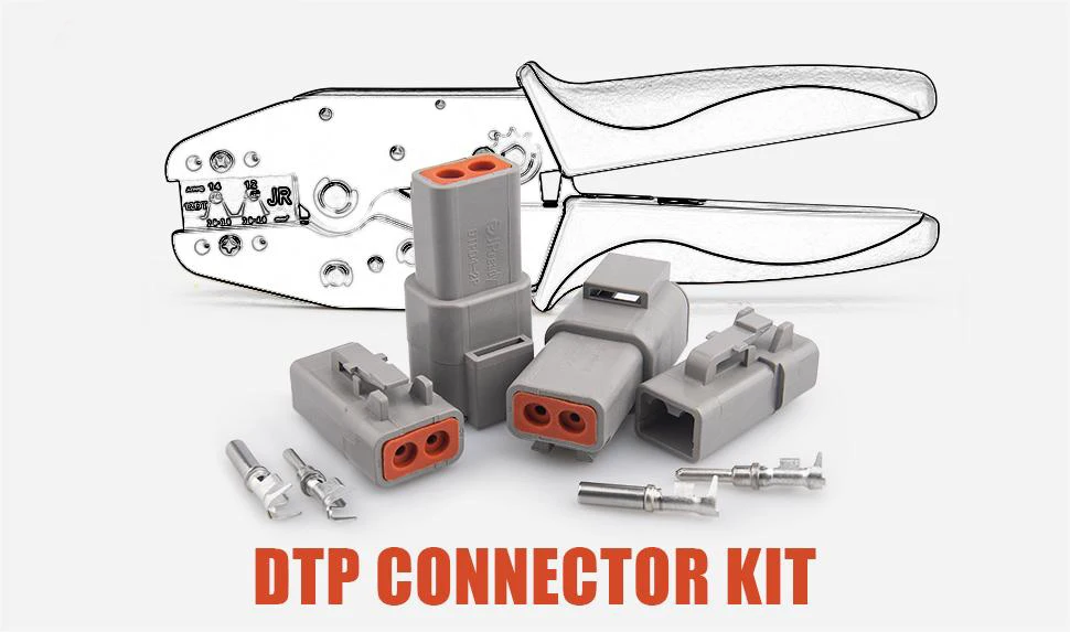 Deutsch Dtp Waterproof Electrical Wire 2pin 4pins 14-12awg Male Female ...