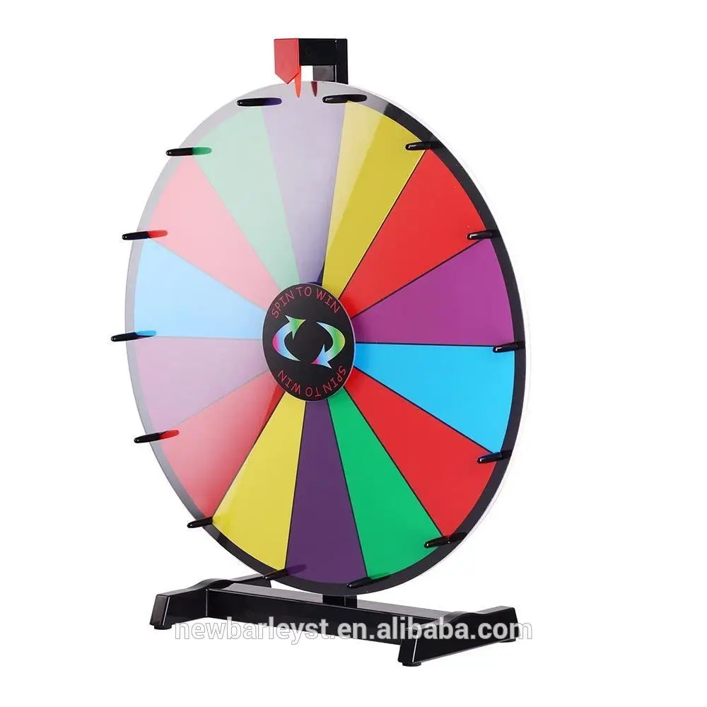 Color Spinning Prize Wheel Game Kit - 18" & 24" Customizable Tabletop ...