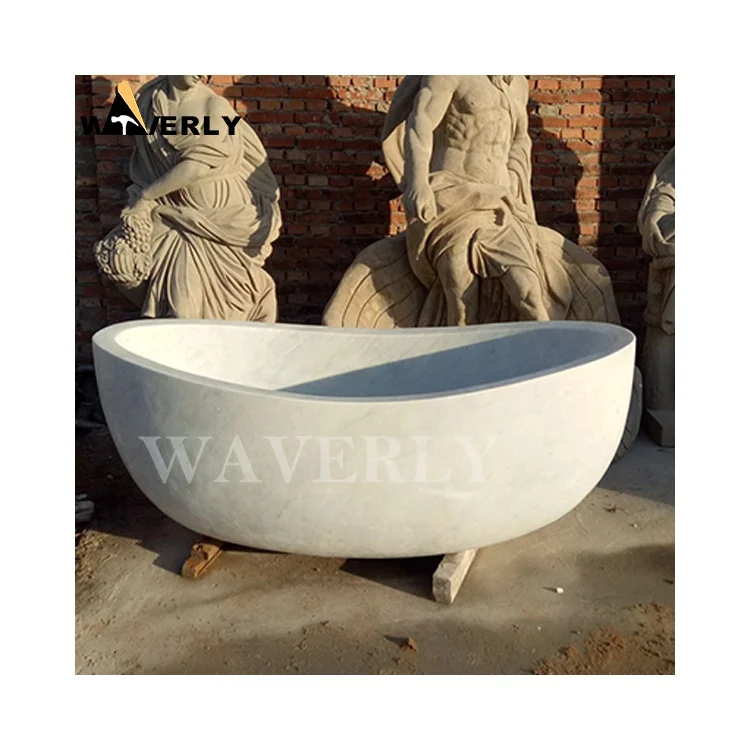 Luxury Custom Made Cheap Walkin White Marble Stand Alone Bathtub And ...