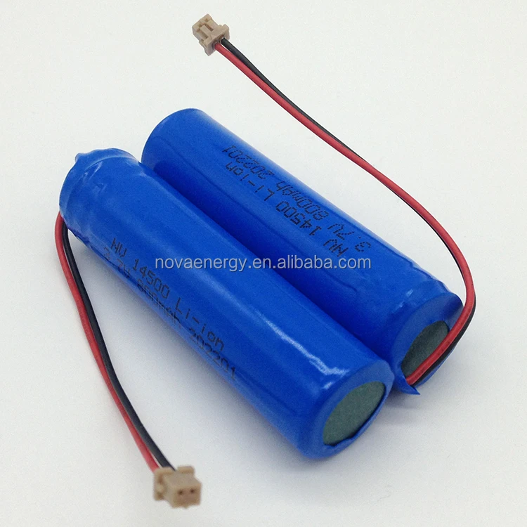 Icr 14500 500mah 600mah 800mah 900mah 1000mah 3.7v 1.85wh Rechargeable ...
