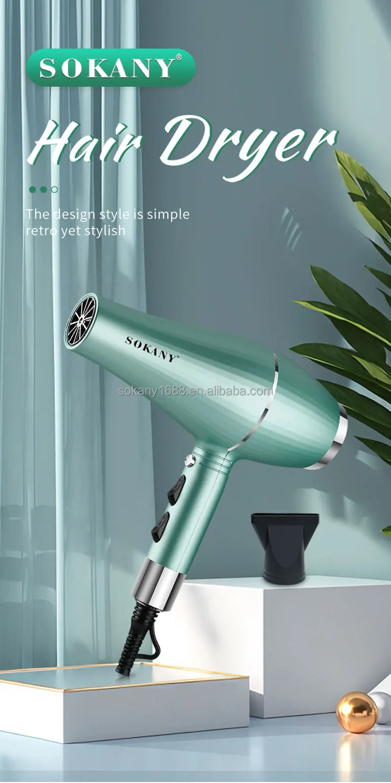 Sokany 14009 Professional Hair Dryer - Anion & Ionic