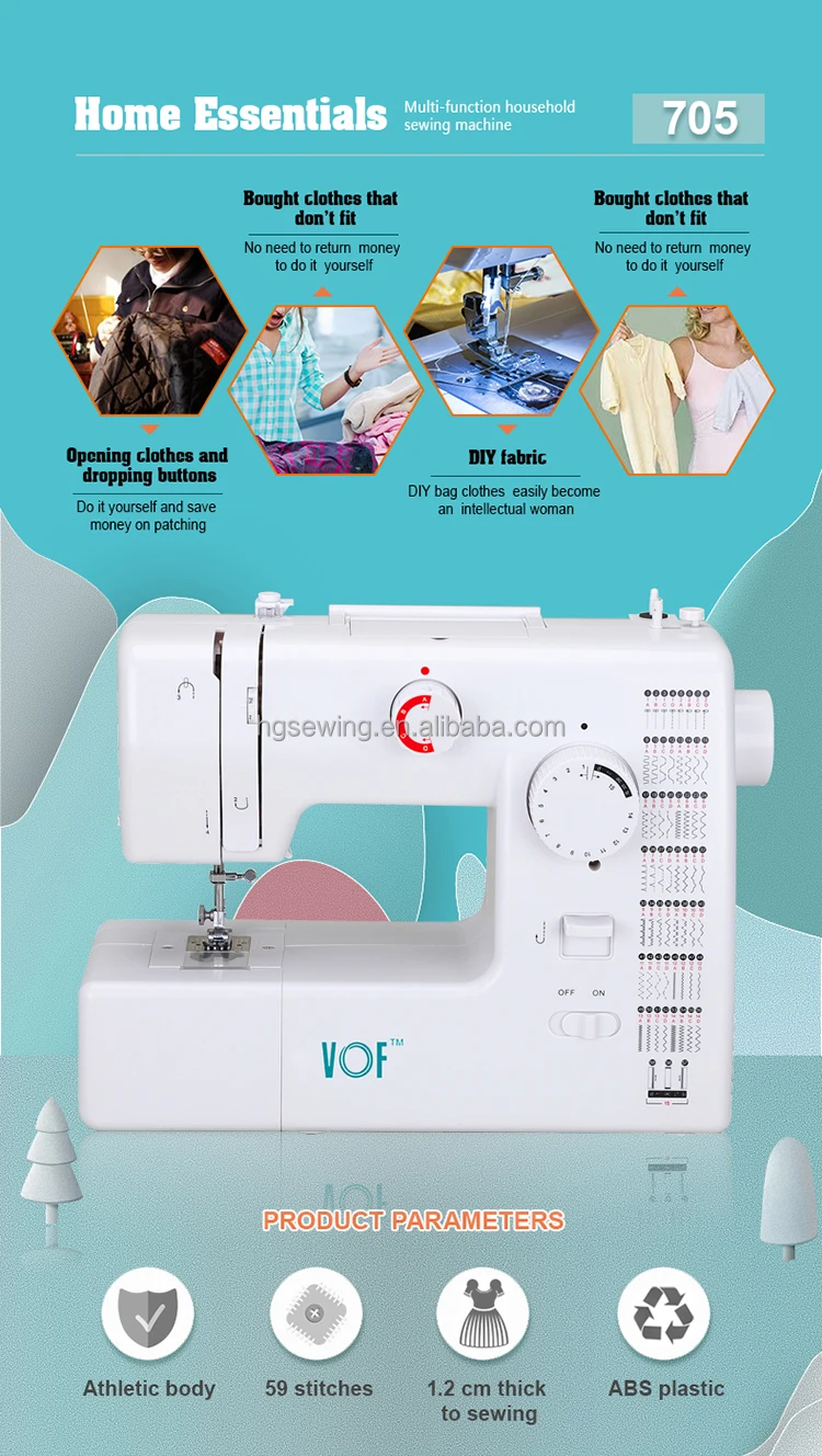 VOF FHSM-705 - Versatile Household Mini Sewing Machine