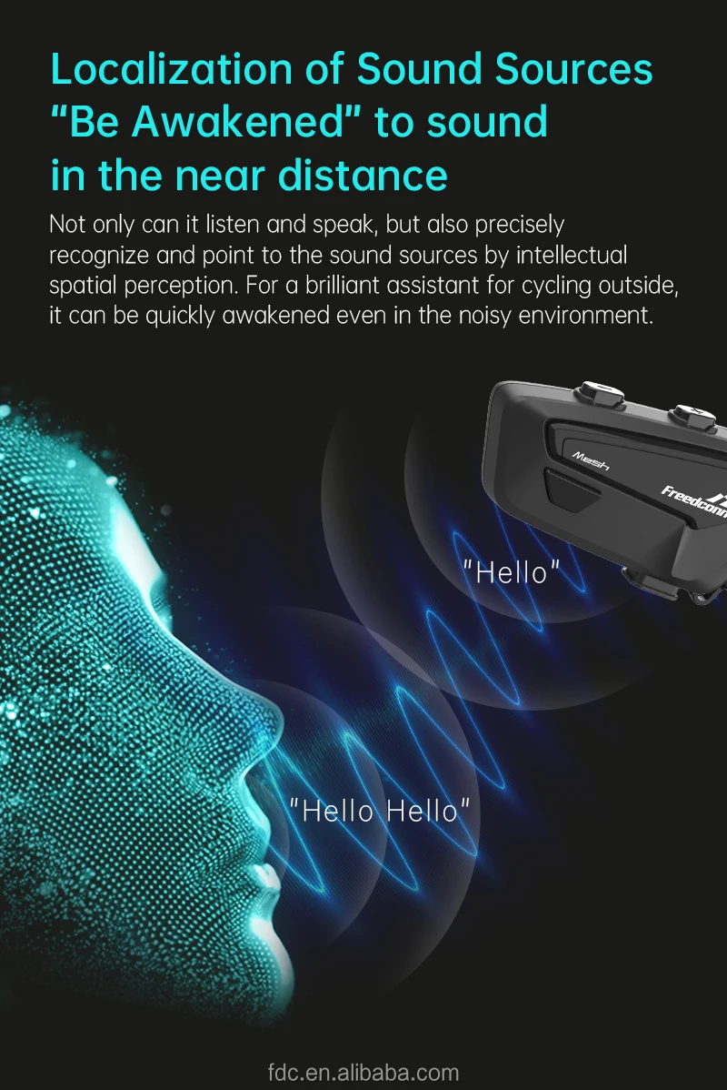 Freedconn FX PRO Bluetooth Intercom Mesh - Hires Al Noise Reduction