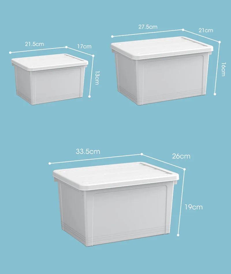 Colorful Stackable Large Plastic Storage Containers With Lids, Multiple ...