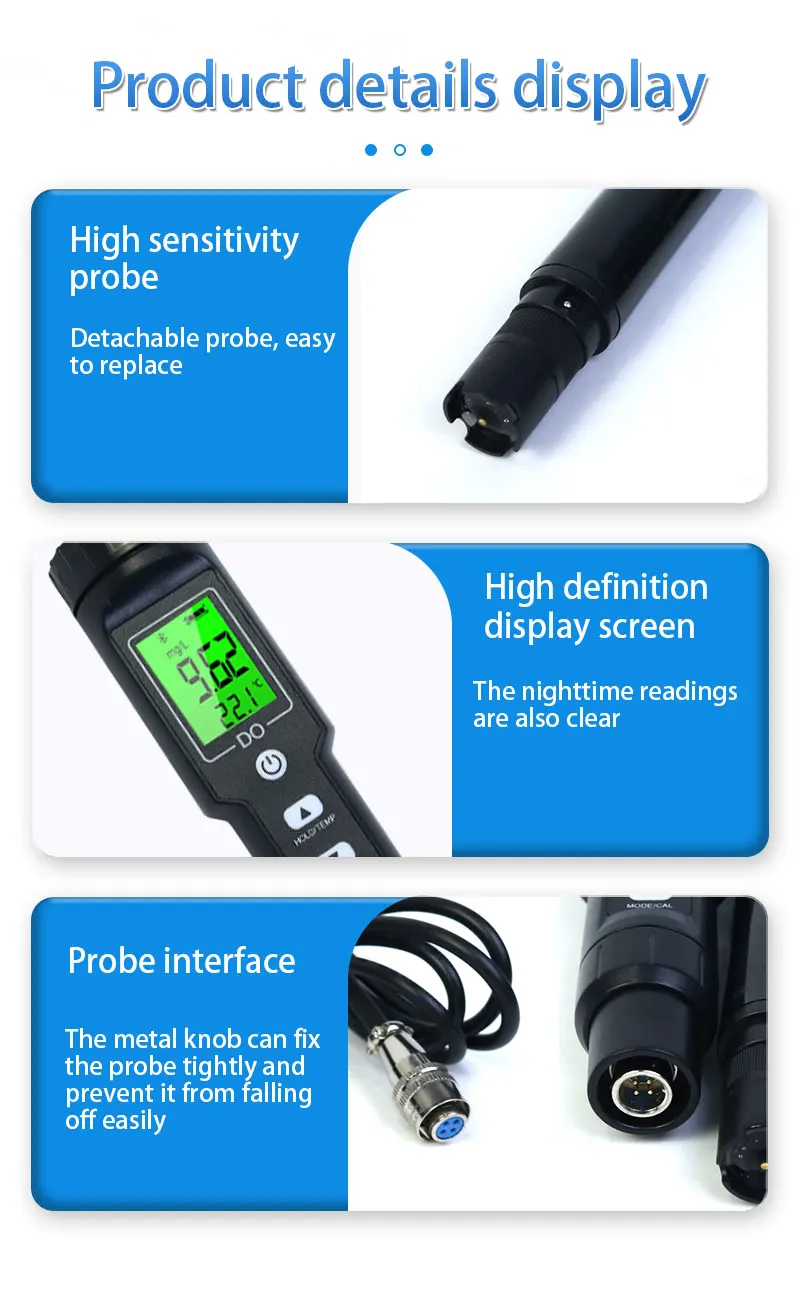 BLE-9100 Sensor Dissolved Oxygen Analyzer - Portable & Accurate