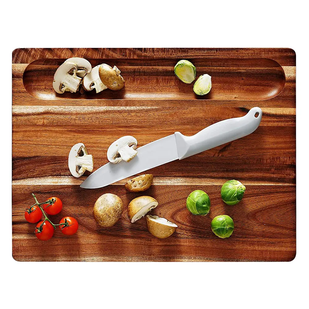 Kitchenware Custom Multi-functional Chopping Board With Food Trough Cutting Boar Charcuterie ...