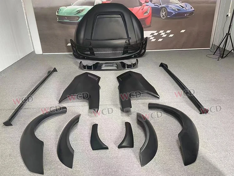PPI Style Wide Body Kit FRP and Carbon Fiber for Audi R8 Bumper Engine ...