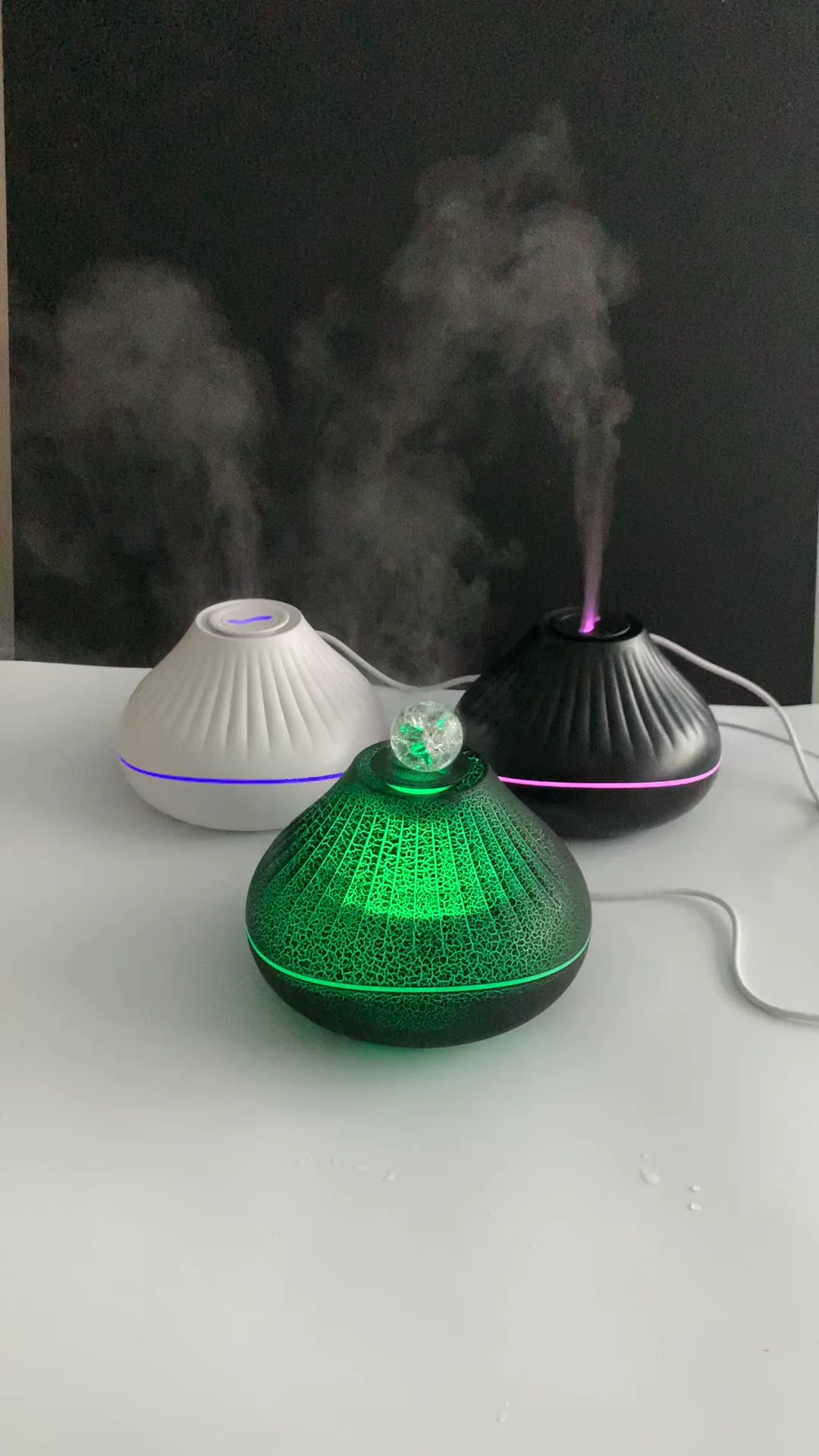 2024 New 3d Air Fire Flame Humidifier Essential Oil Aroma Diffuser ...
