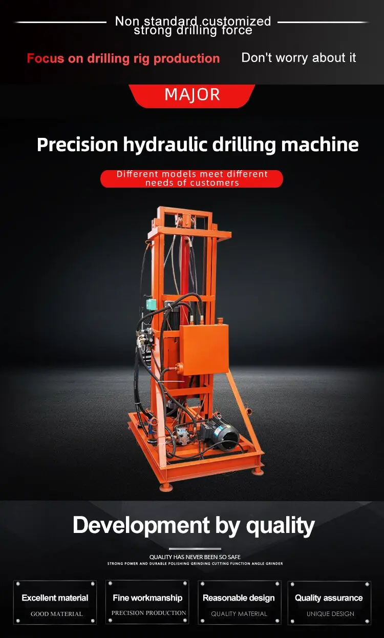 100m Deep Portable Hydraulic Water Well Rotary Drilling Rig
