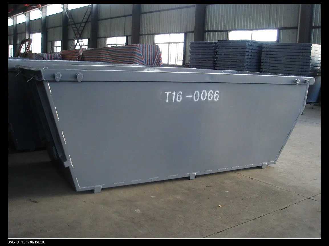6cbm Truck Rubbish Recycling Bin Waste Management Steel Skip Gantry Bin ...