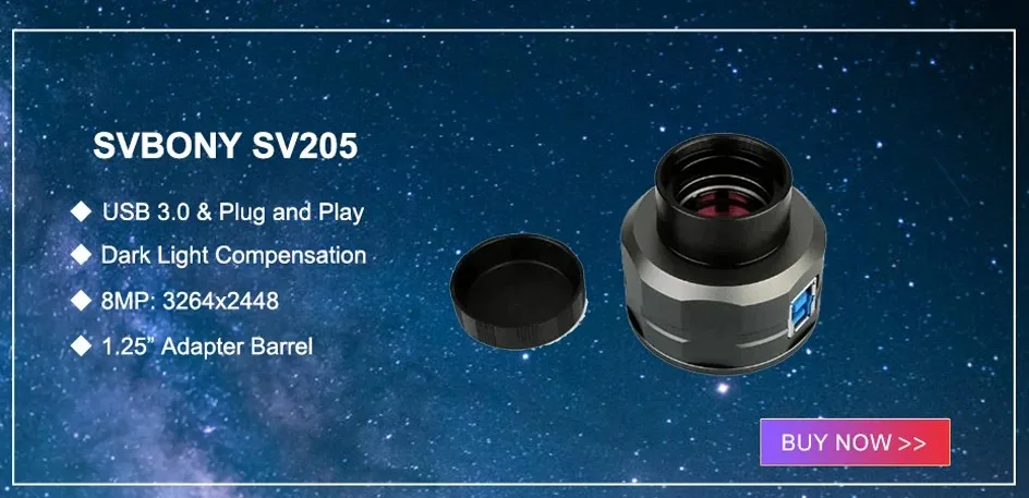 SVBONY 8MP CMOS Astronomy Planetary Camera 1.25'' for Astrophotography ...
