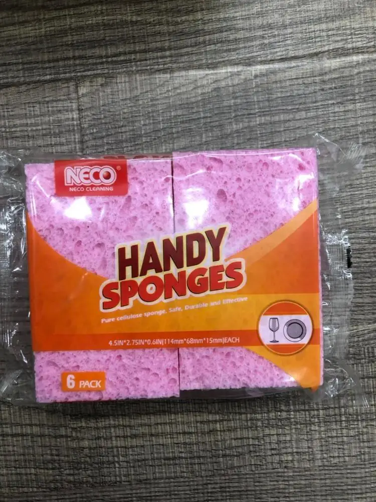 Eco-friiendly Biodegradable Cellulose Sponge Scrub For Dish Cleaning ...