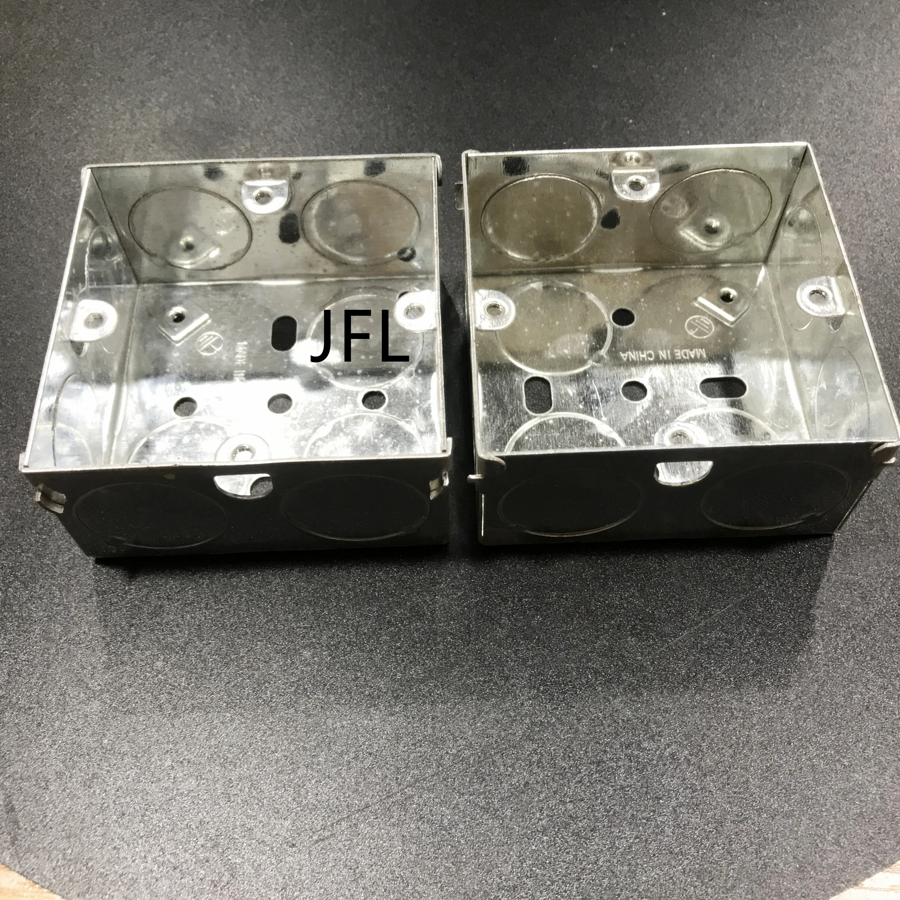 1+1 Metallic Outlet Boxes BS4662 British Standard 35mm 47mm Depth ...