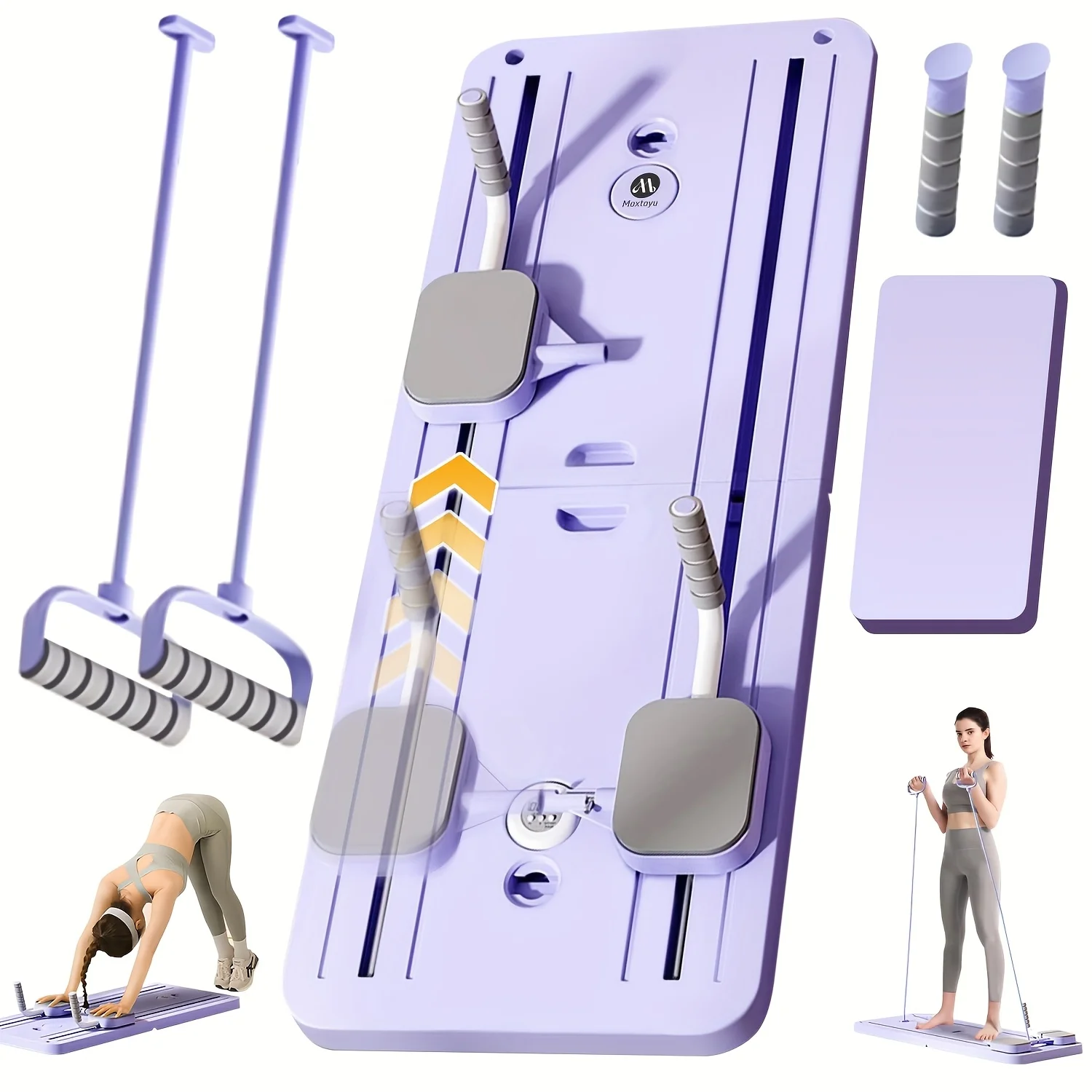 6 in 1 Multi-Purpose Foldable Pilates Reformer Board Set With Timer ...