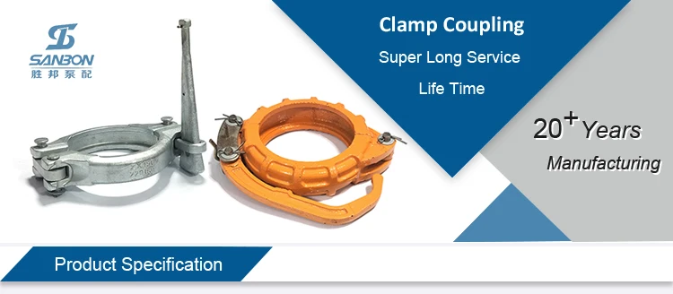 Concrete Pump Pipe Fittings Pipe Joint Clamp DN150 Quick Type Coupling ...