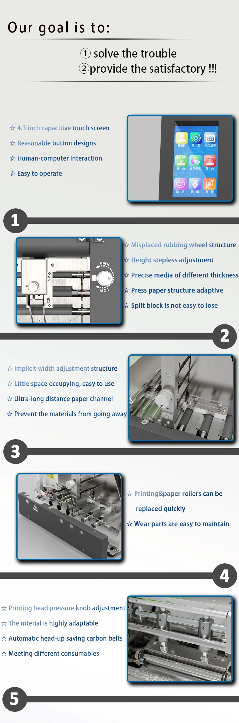 50mm 100mm 2 Inch 4 Inch Digital Smart hang Tag Label Desktop Sticker ...