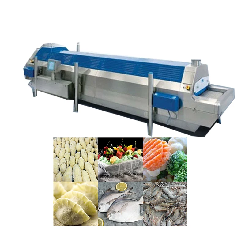 Liquid Nitrogen Wind Cooling Tunnel Conveyor Blast Freezer Fruit Frozen ...