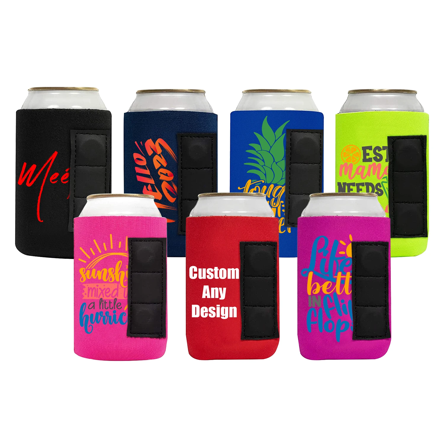 Custom Beer Magnet Can Cooler 12oz Insulated Neoprene Magnetic Stubby ...
