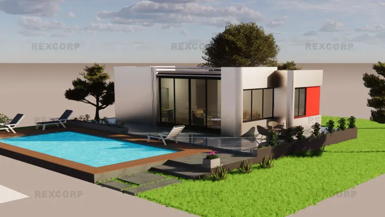 REX Design Omeron Hotel 57sqm Combined Container House Turn-key Modular ...
