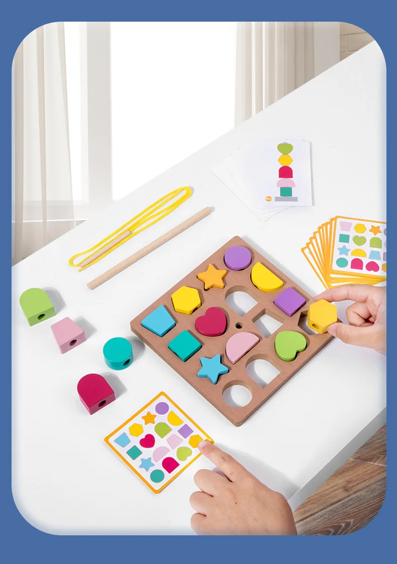 3 in 1 Montessori Geometry Shape Sorting Game Educational Shape ...