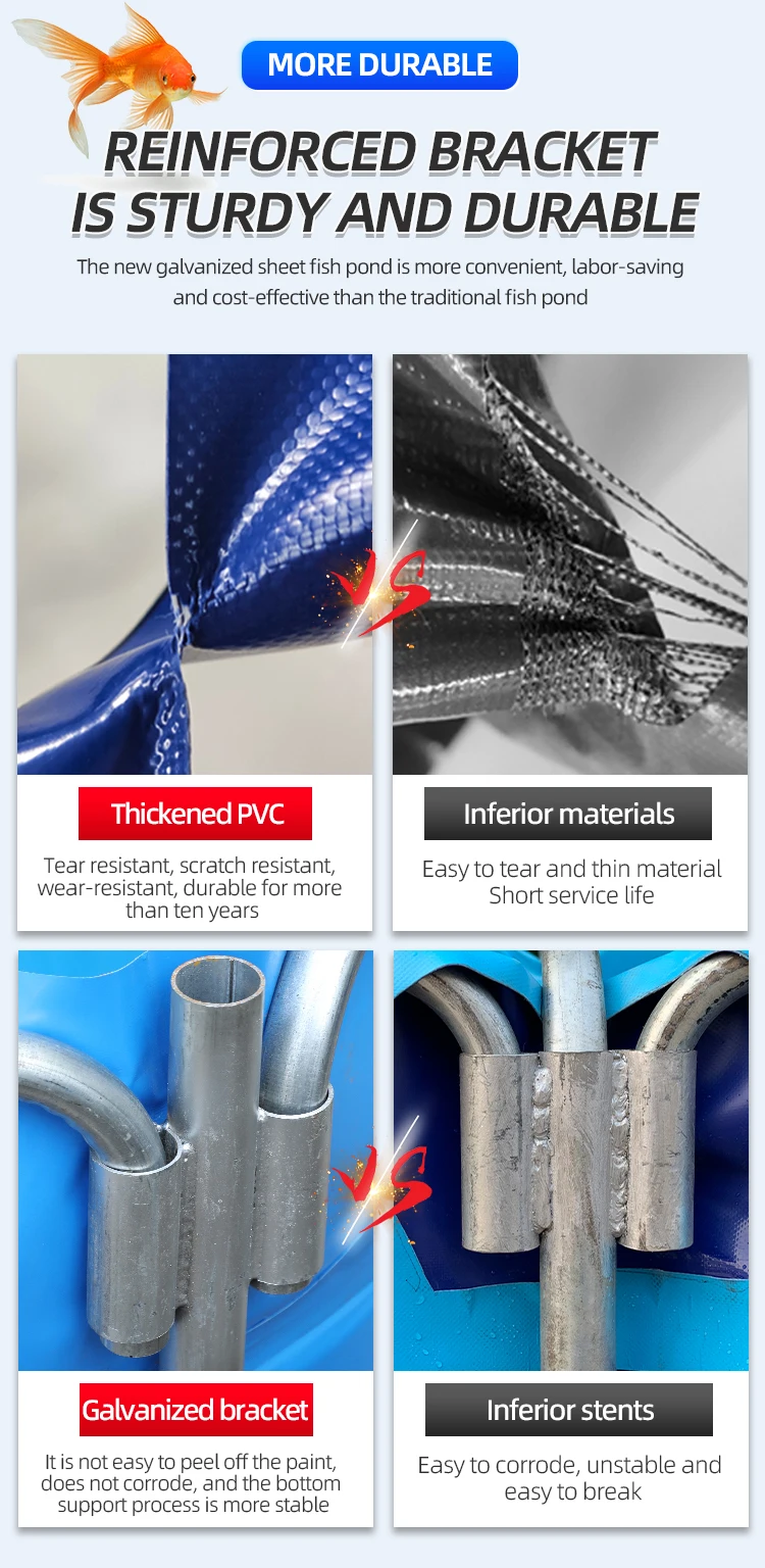 Aquaculture System - Foldable PVC Fish Pond for Shrimp Fish Raising