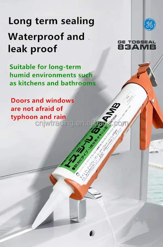 TOSSEAL 83AMB Glass Adhesive Weather Resistant Sealing Silicone Kitchen ...