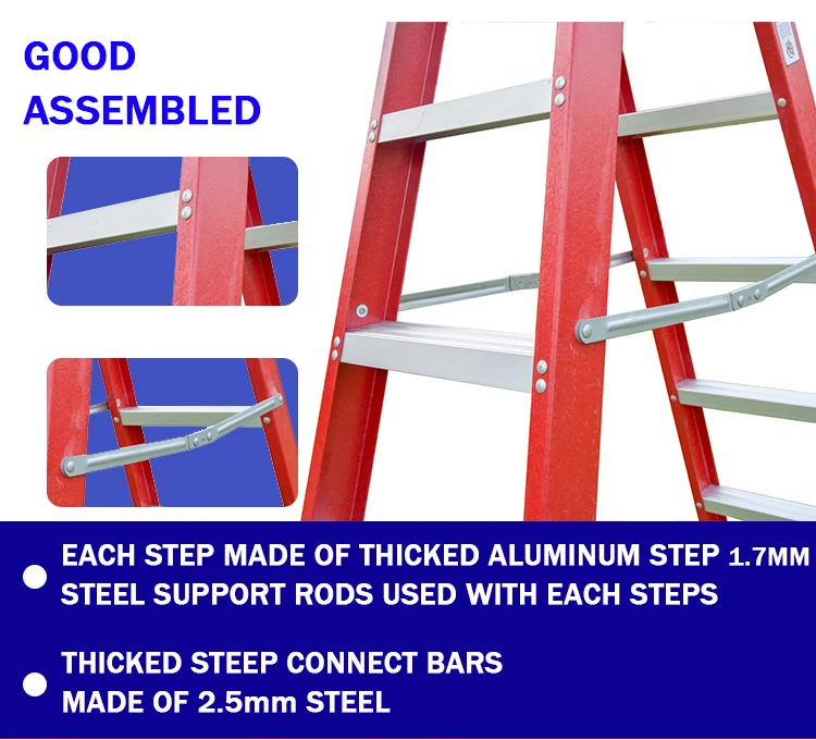 Frp Insulated Herringbone Ladder 5ft Glass Fiber Telescopic Ladder ...