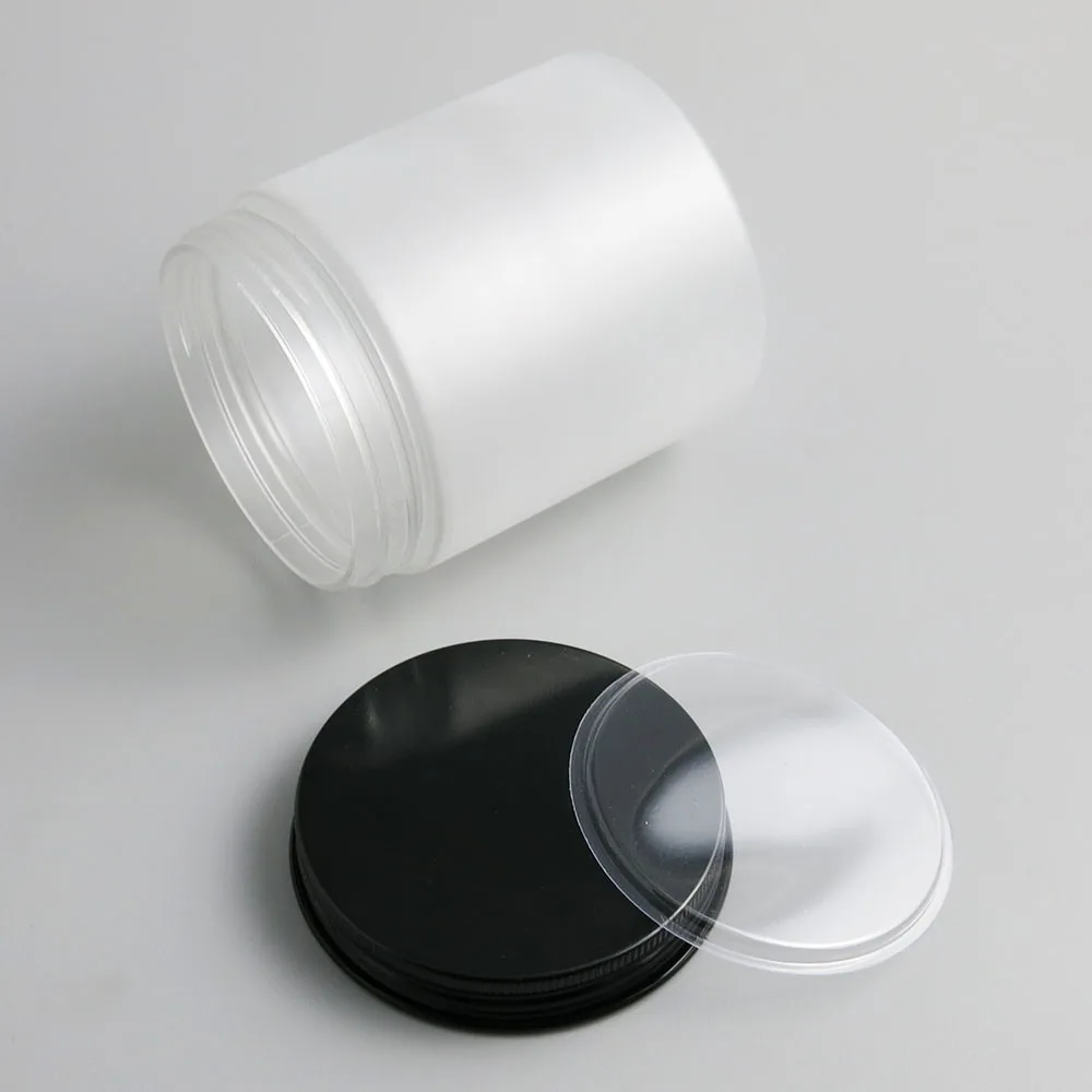 High Quality 250g 250ml Frosted Plastic Jar with Aluminum Lids