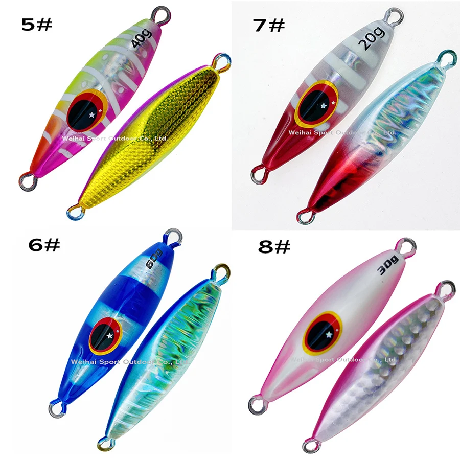New 20g-150g Oem Fast Slow Uv Lead Jig Flash Fishing Lure Jigging Slow Pitch Jigs Sinking Metal ...