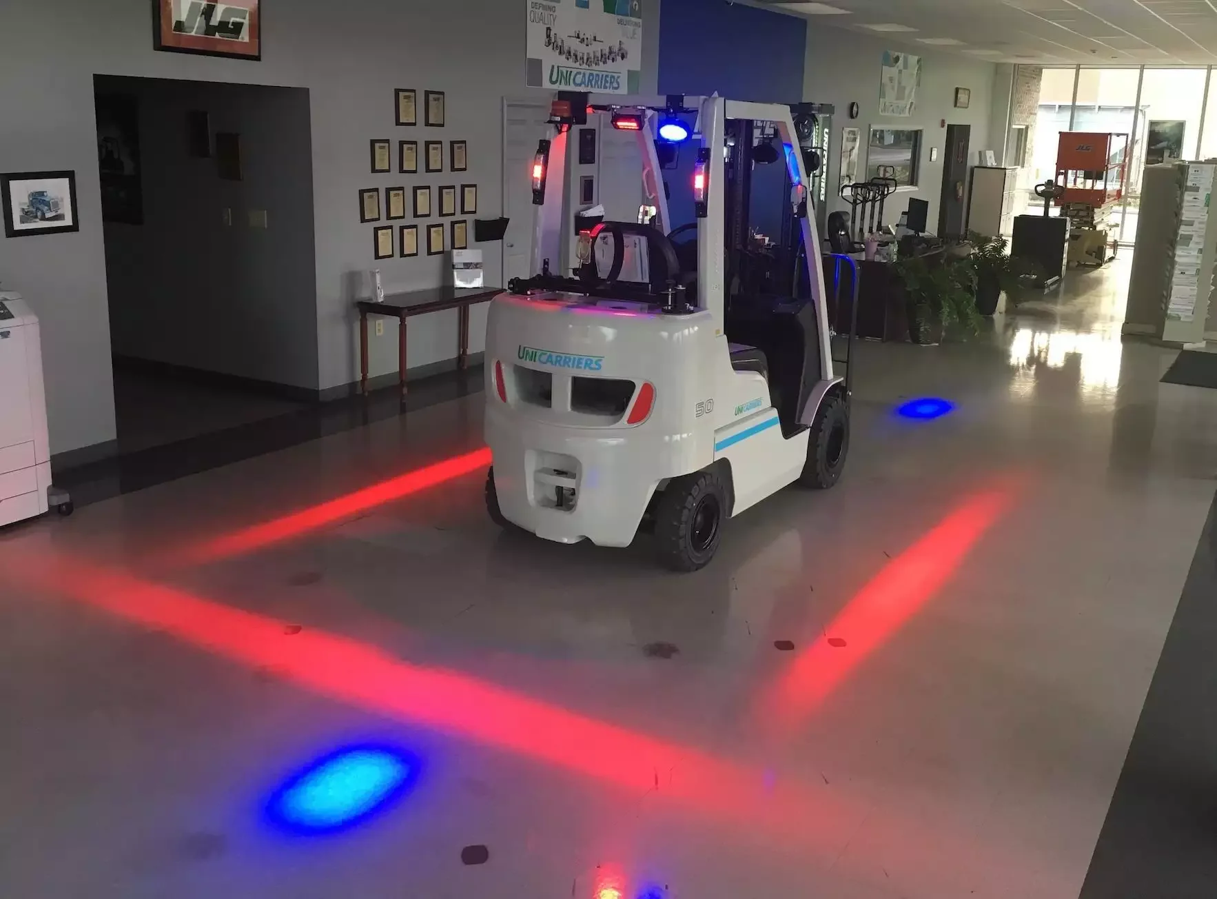 10-80v Forklift LED Red Zone Lights - Safety & Efficiency