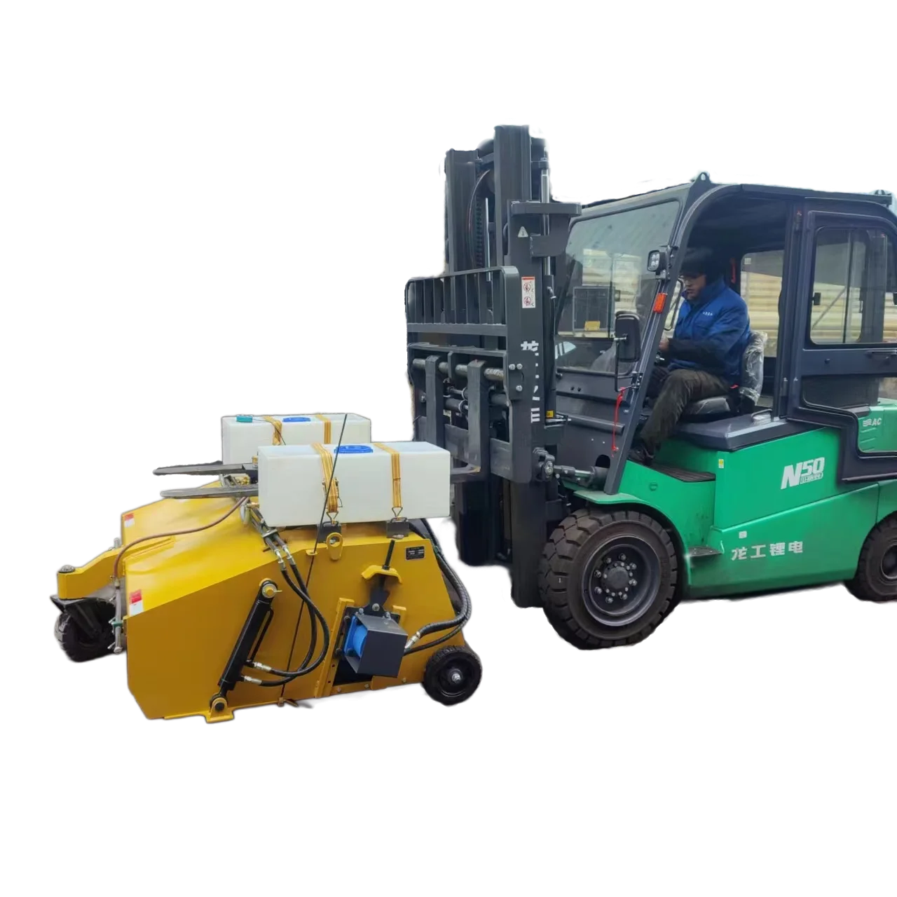 Forklift Sweeper Attachment - Efficient Cleaning Solutions