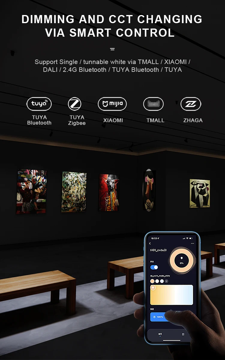 Fixed Focus 10w Led Cct Switchable Track Framing Projector Light For ...