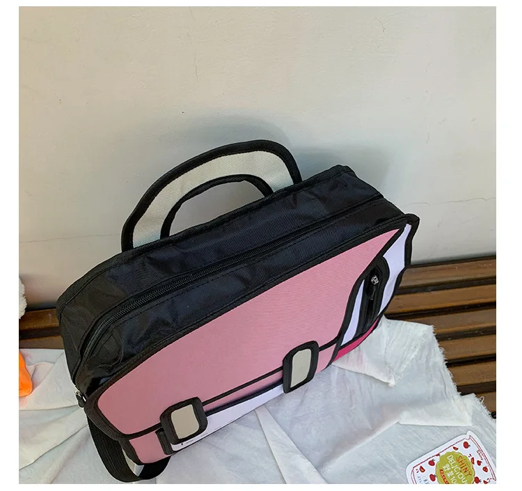 Two-dimensional Space Kids Cartoon Backpack Personality 2d 3d Kids ...