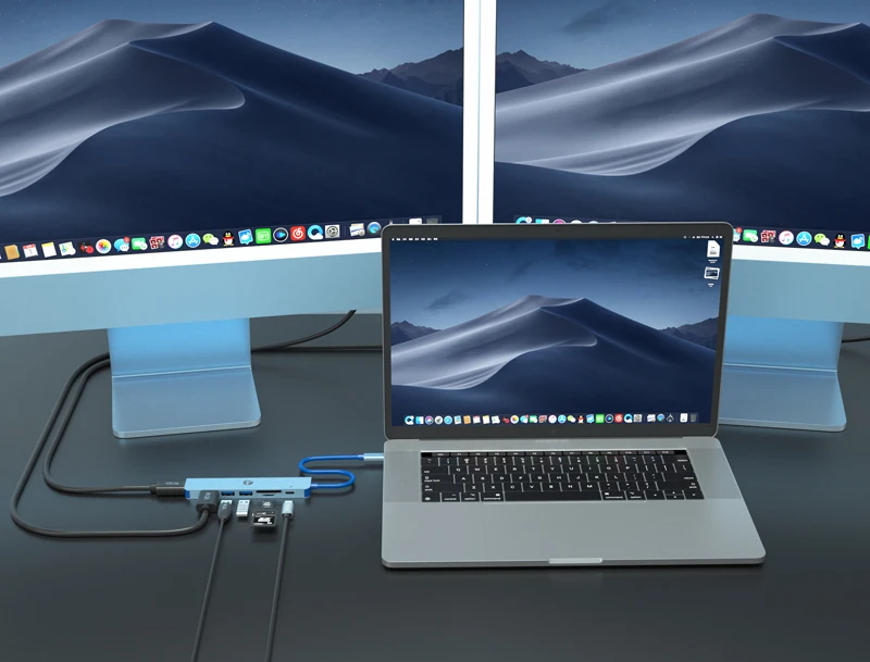 Vcom 7 Port Multiport Docking Station Data Expansion Usb3.0 Type-c ...