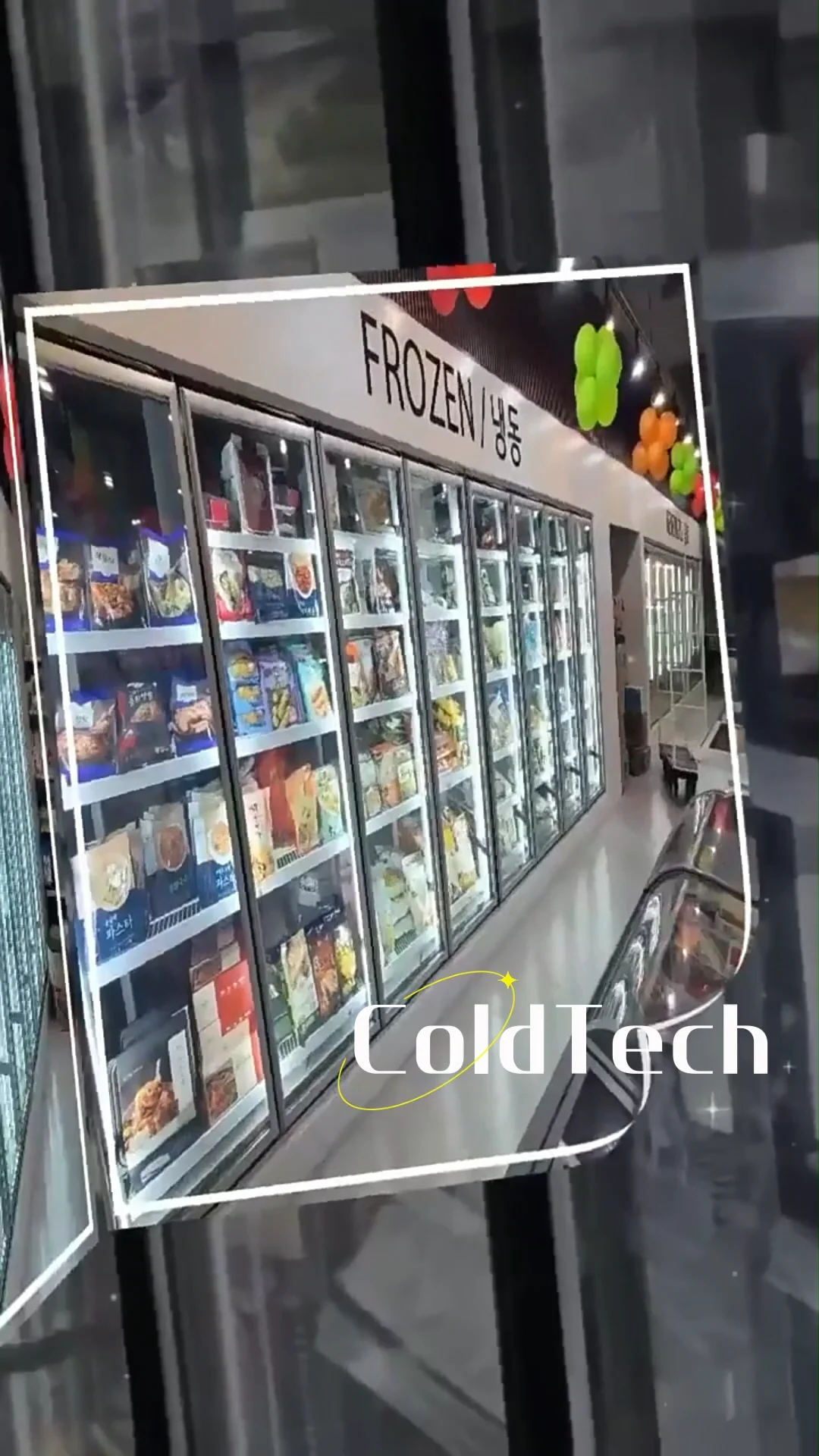 Walk In Chiller Room / Cold Room Glass Doors With Aluminum Frame And ...