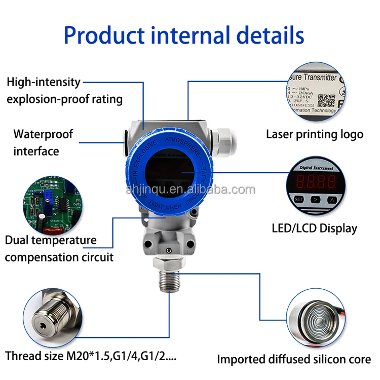 Hydraulic Pressure Transmitter Pressure Sensor Digital Oil Pressure ...