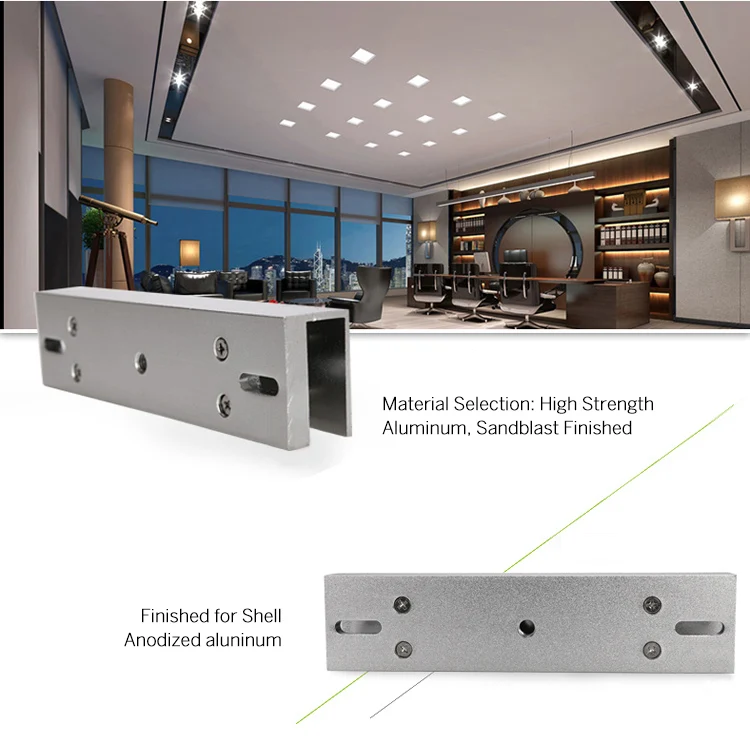 U Bracket - 350lbs Magnetic Lock Bracket for Frameless Glass Door