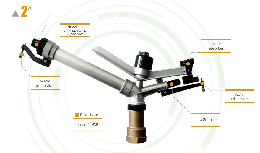 50 Turbo Vortex Spray Gun - Efficient Agricultural Irrigation