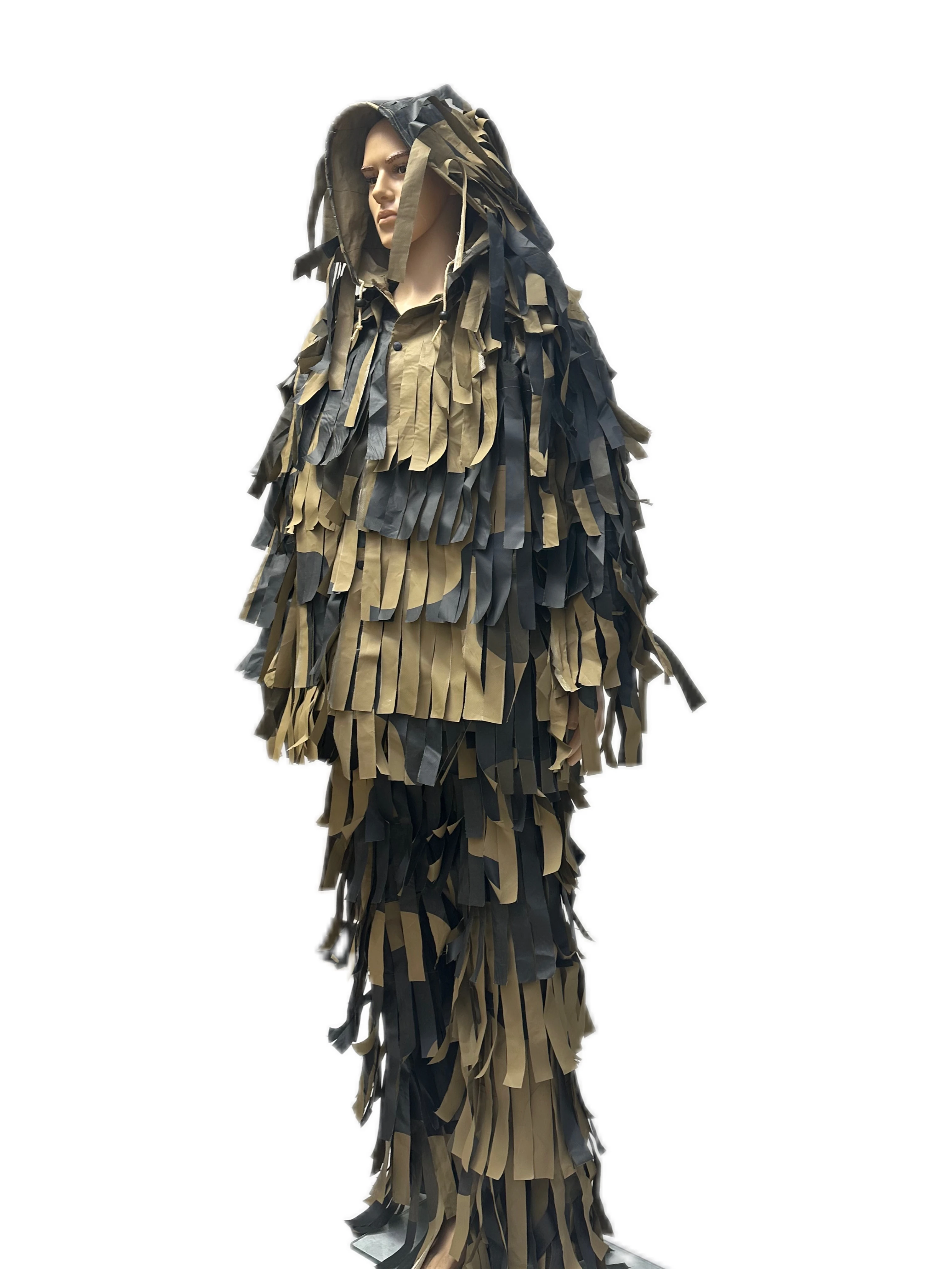 Weiteli Waterproof Ghillie Suit Thermal Infrared Desert 3D Leafy Suit ...