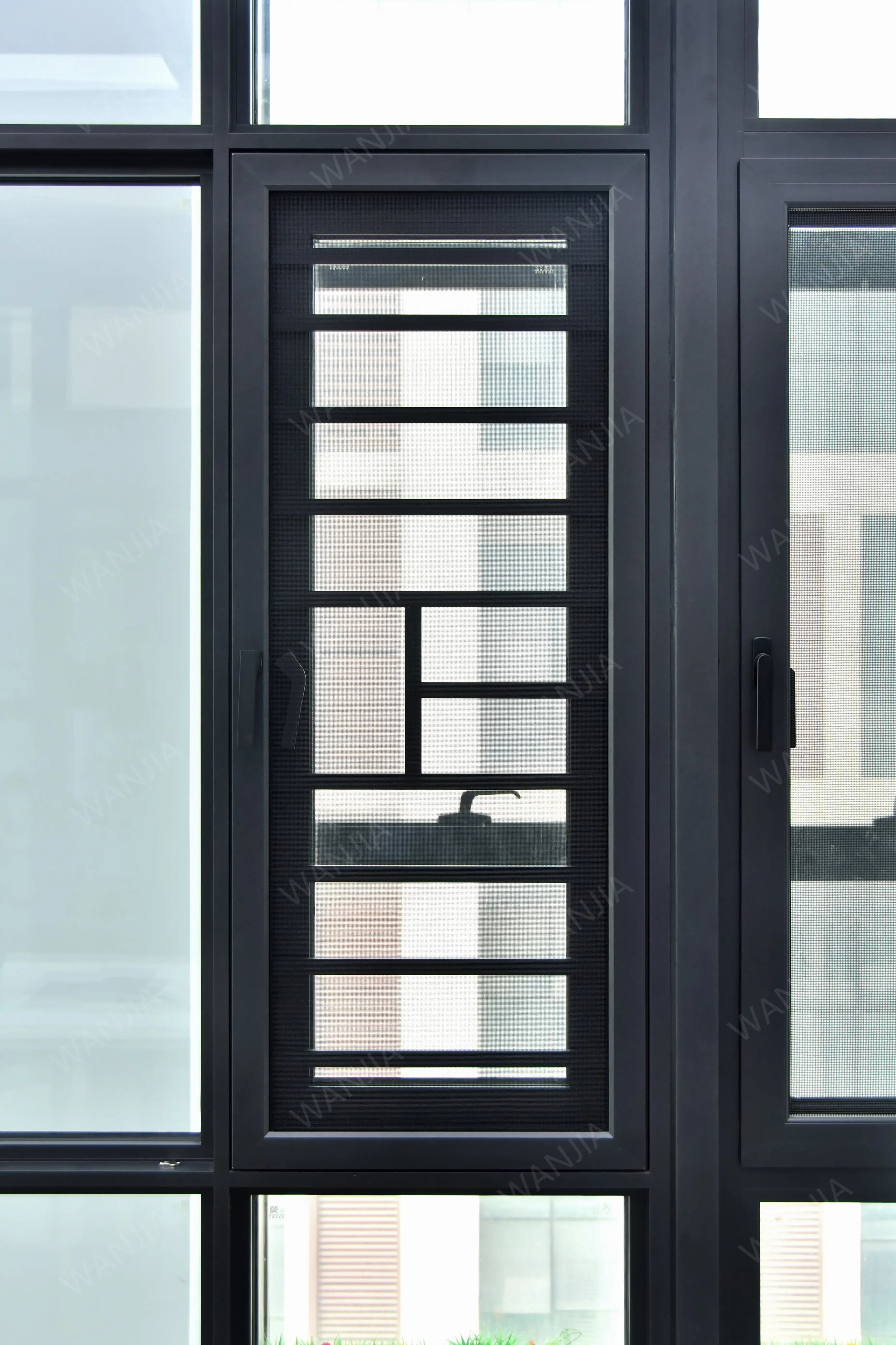 Hiseng Aluminum Mosquito Net Swing Window - Durable & Stylish