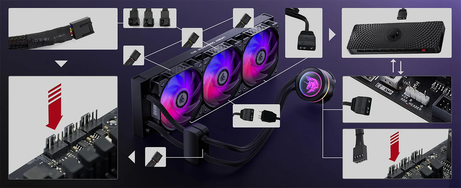 Wholesale ARGB PWM 360mm RGB Lighting Liquid AIO Cooler